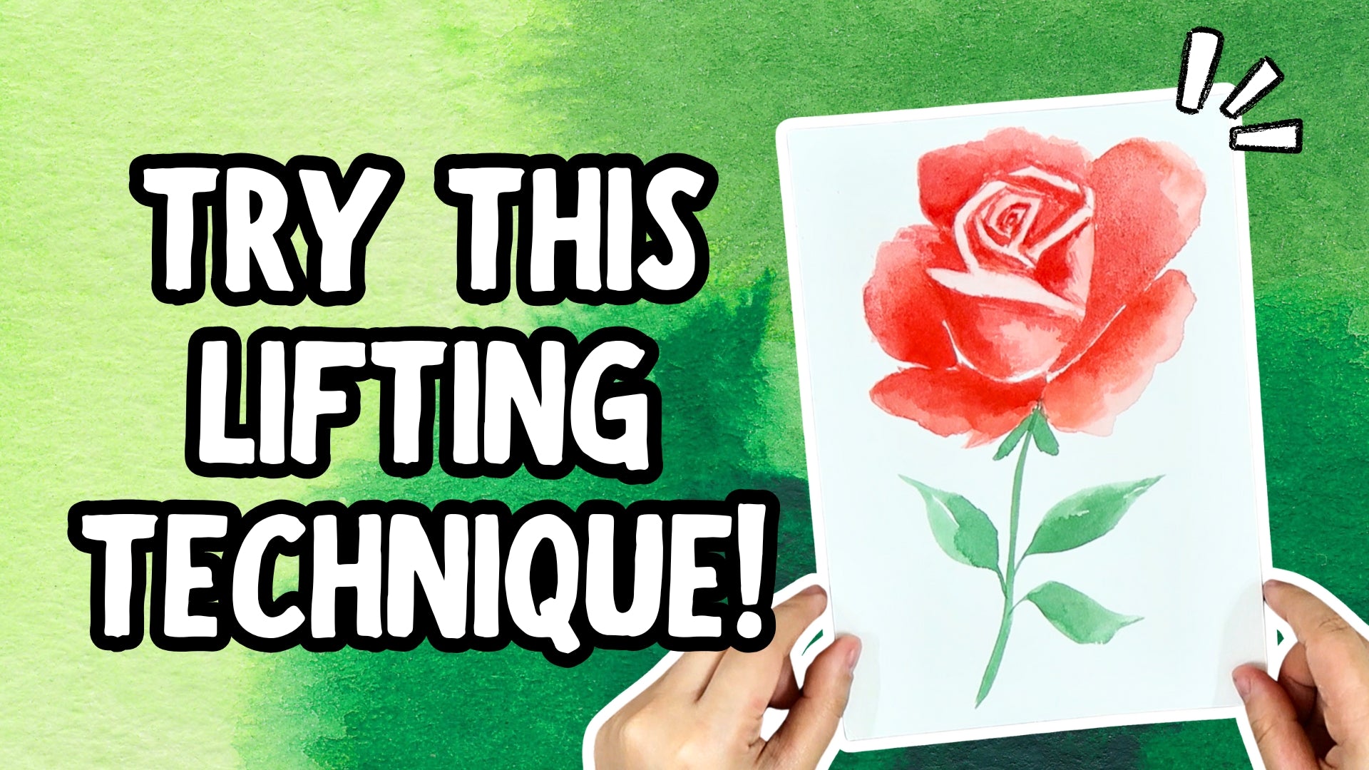 How to Paint a Glowing Rose with Watercolour Lifting Technique – Craftamo