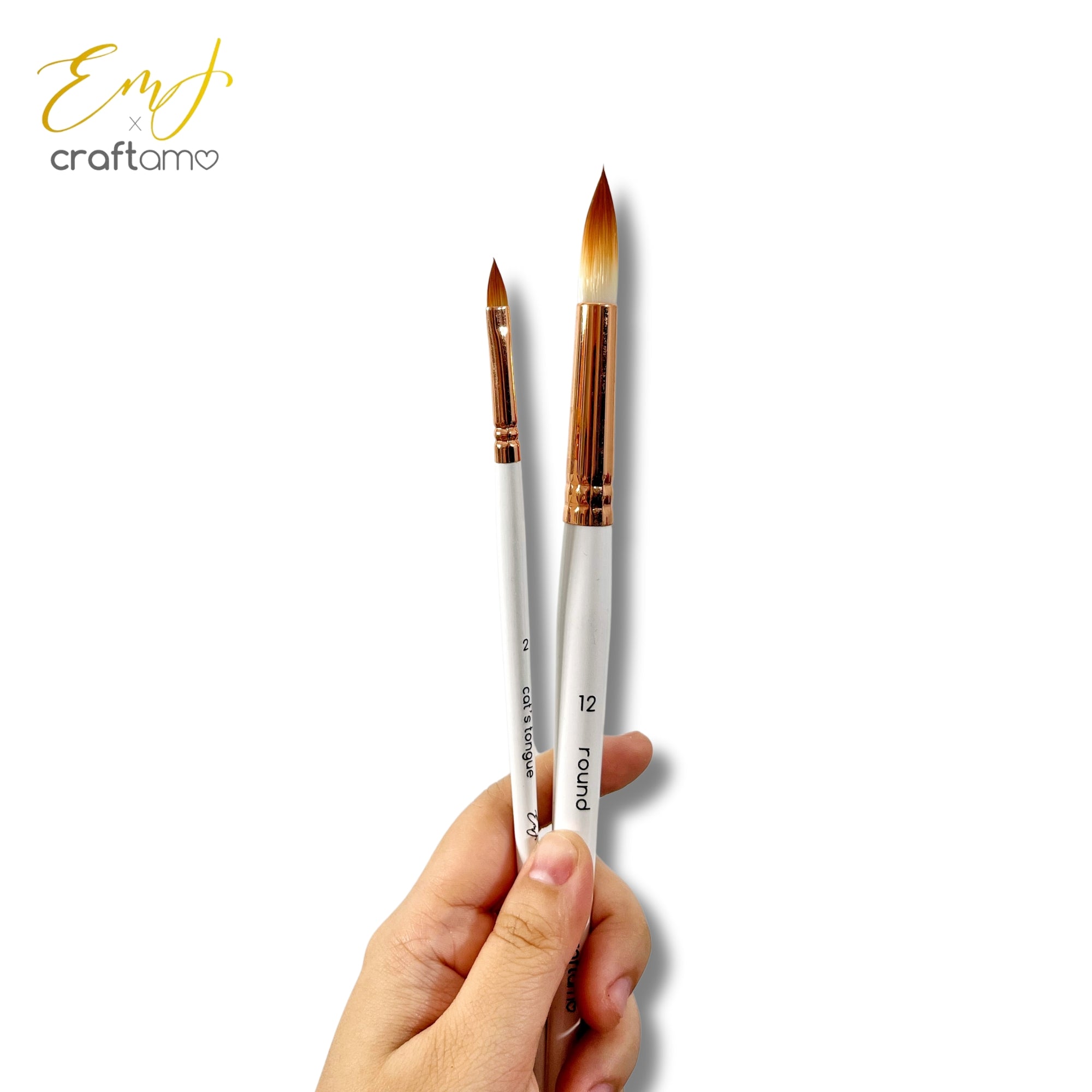 Emma Lefebvre | Round & Cat's Tongue Duo Brush Set – Craftamo