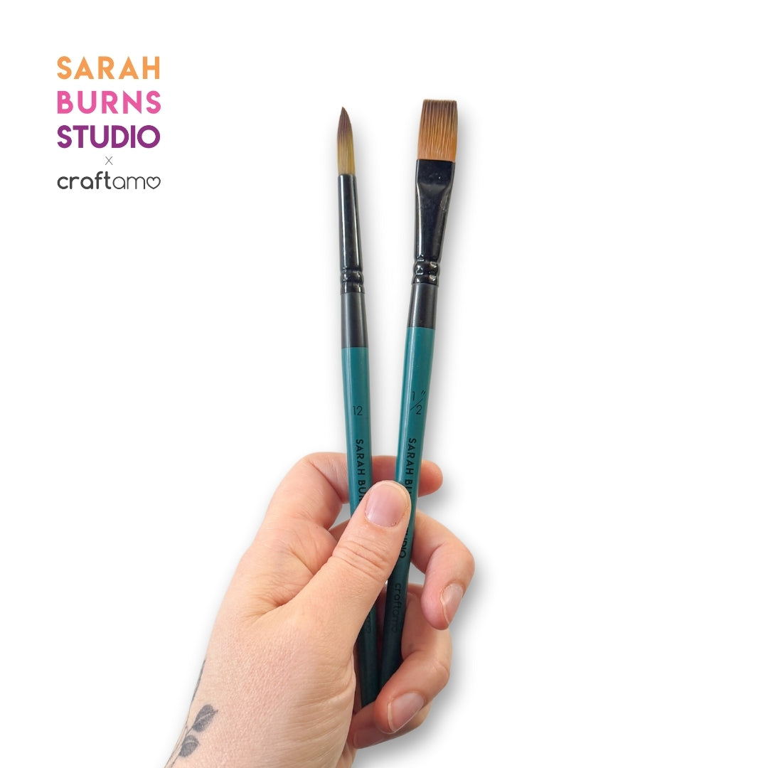 Sarah Burns Studio | Flat & Round Duo Brush Set – Craftamo