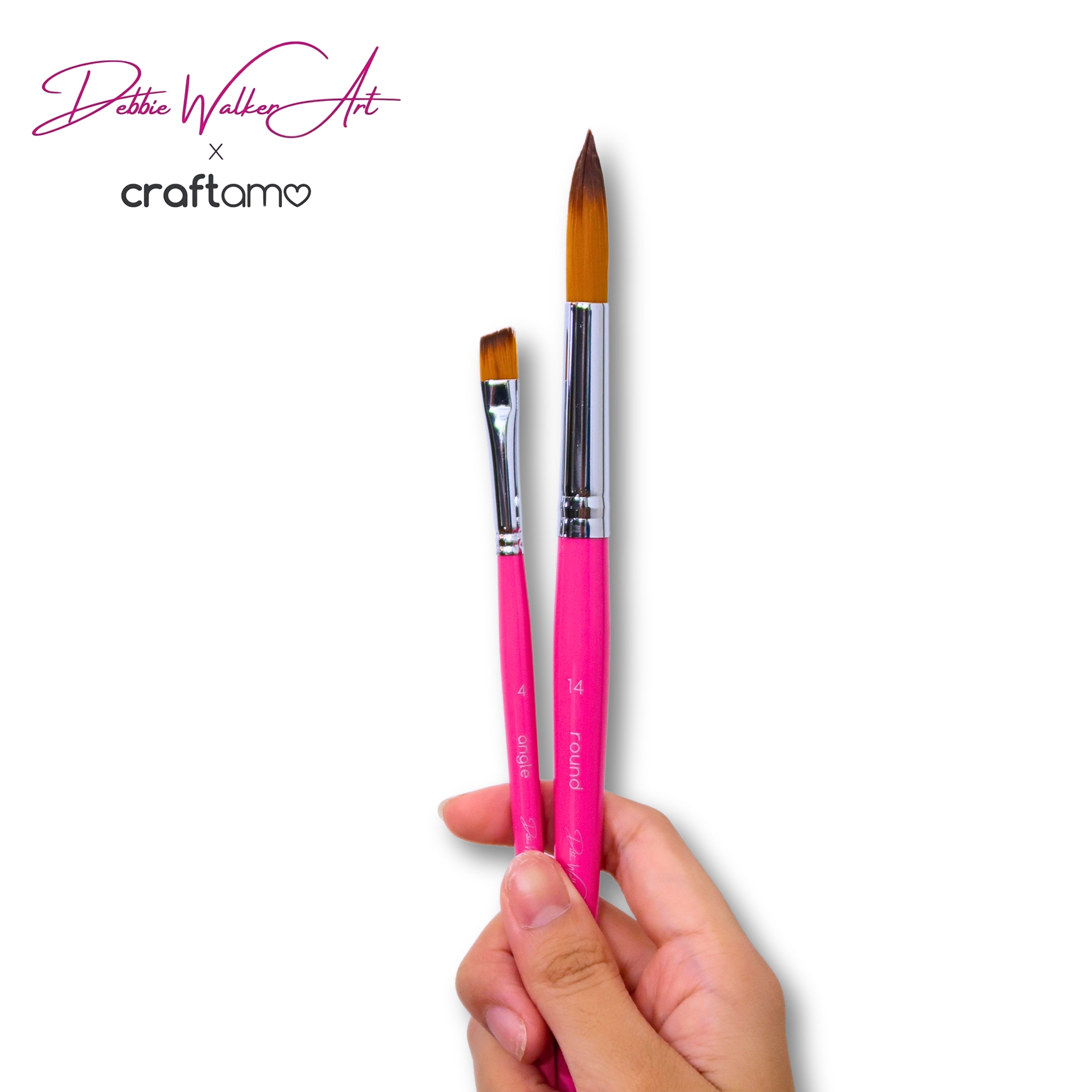 Debbie Walker Art | Angle & Round Duo Brush Set – Craftamo