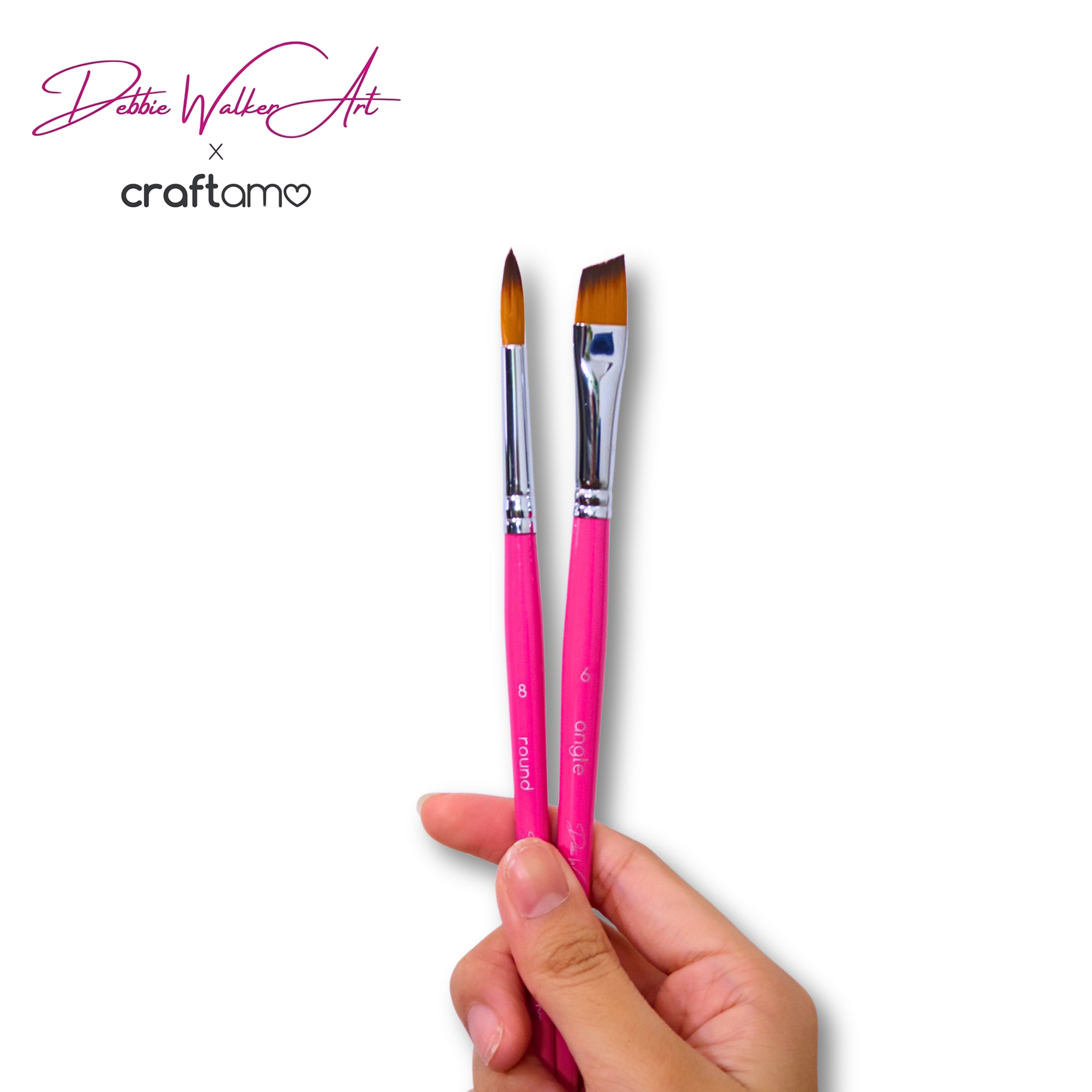 Debbie Walker Art | Angle & Round Duo Brush Set – Craftamo